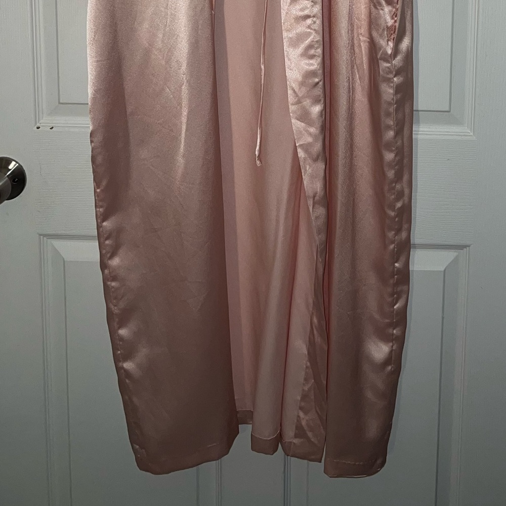 Vintage Christian Dior Light Pink Satin Robe - Gem